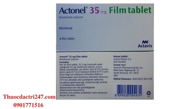 Thuốc Actonel 35mg (Risedronate): Điều trị loãng xương - Asia Genomics