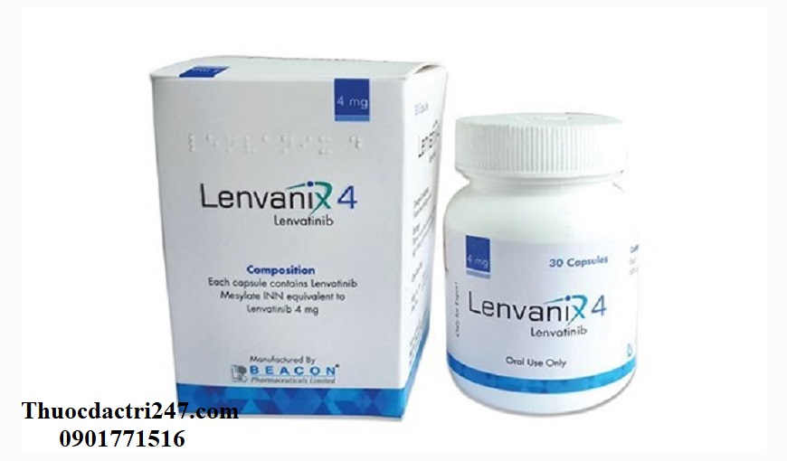 Thuốc Lenvanix 4mg điều trị bệnh K gan, thận, tuyến giáp